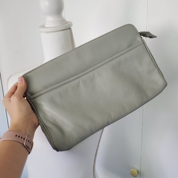 TJW by Mervyn's | Bags | 3 For 2vintage Leather Clutch In Light Grey ...